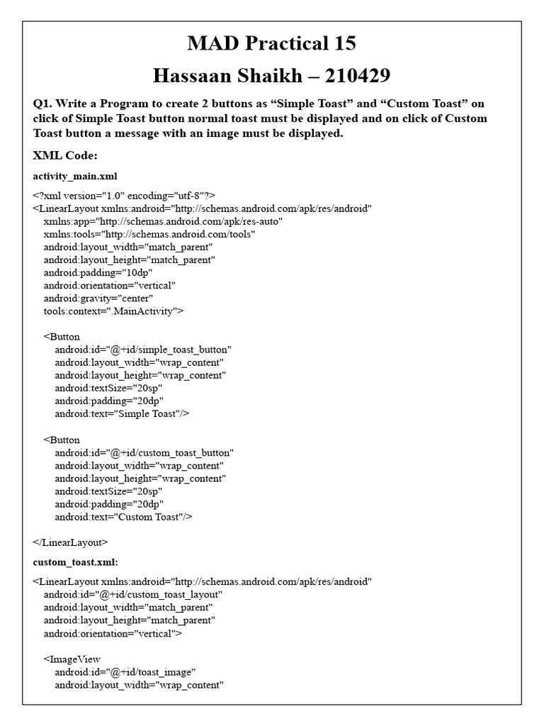 MAD Practical 15 | PDF | Android (Operating System) | Software Engineering