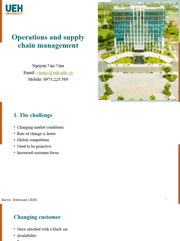 Introduction To Operations and Supply Chain Management | PDF | Supply Chain | Logistics