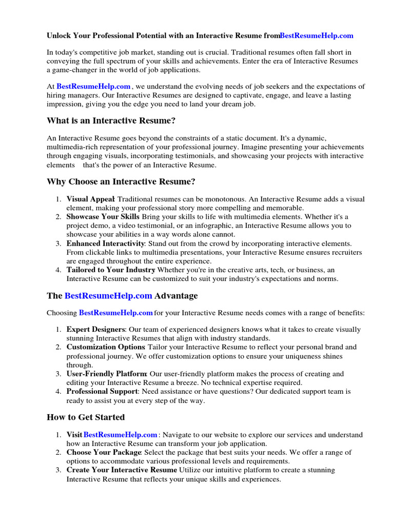 Interactive Resume | PDF | Résumé | World Wide Web