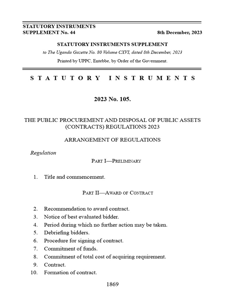 PPDA Contracts 2023 | PDF | Procurement | Insurance