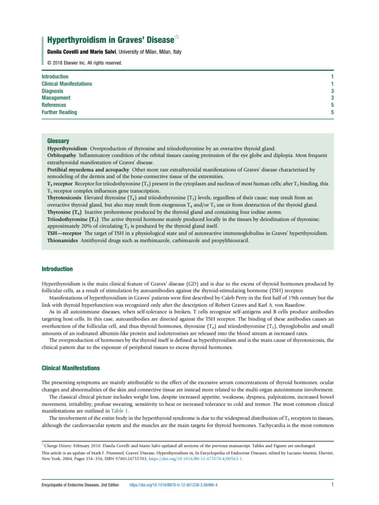 Graves' Disease: Hyperthyroidism Overview | PDF | Hyperthyroidism | Thyroid