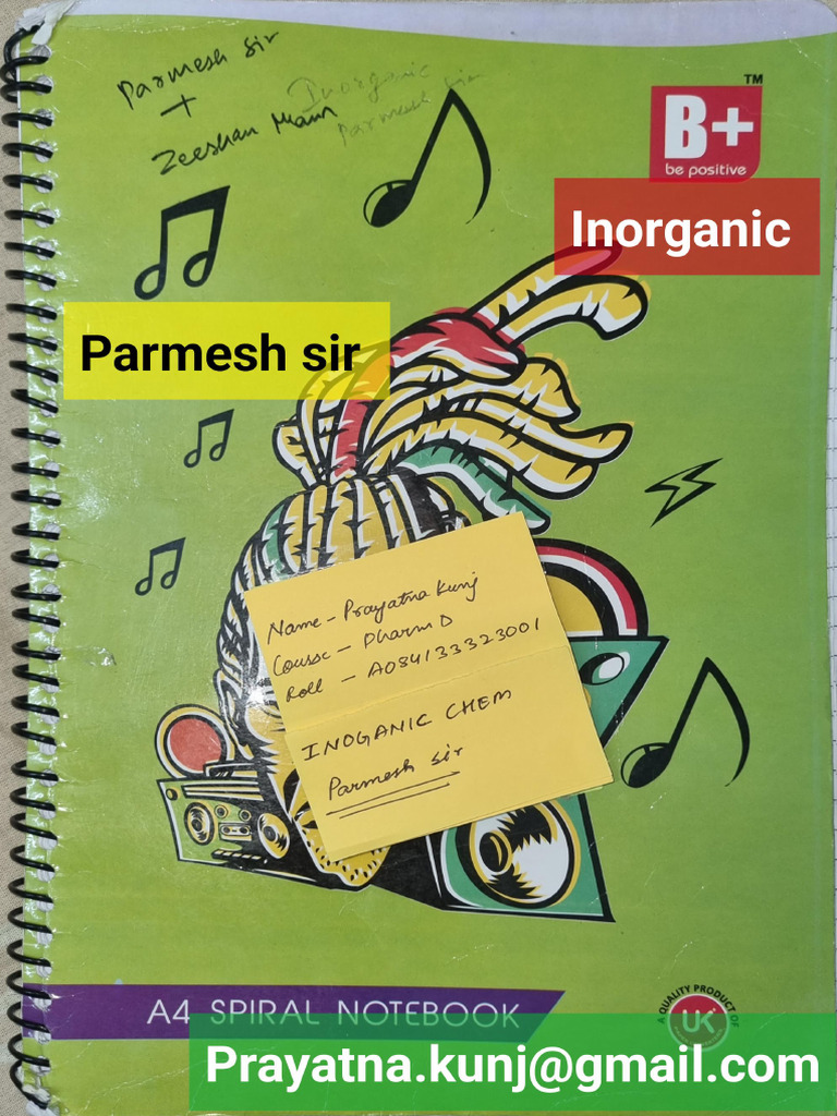 Inorganic Chemistry (Parmesh Sir) Prayatna - Kunj@ | PDF
