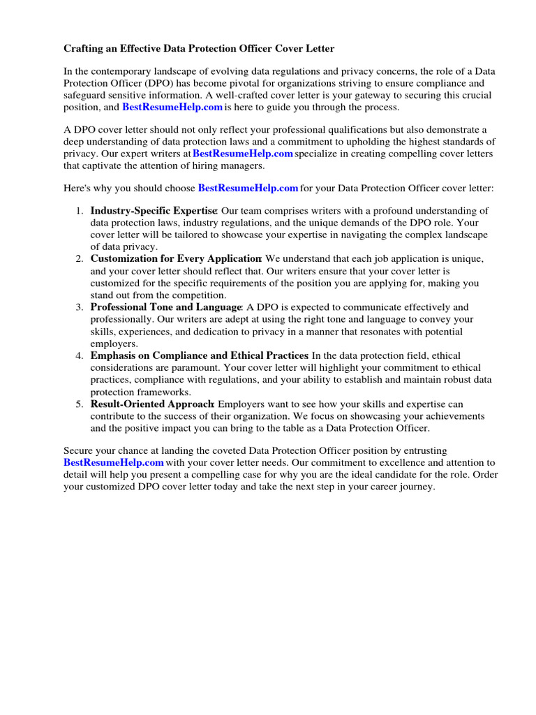 DPO Cover Letter Tips | PDF | Computer Security | Security