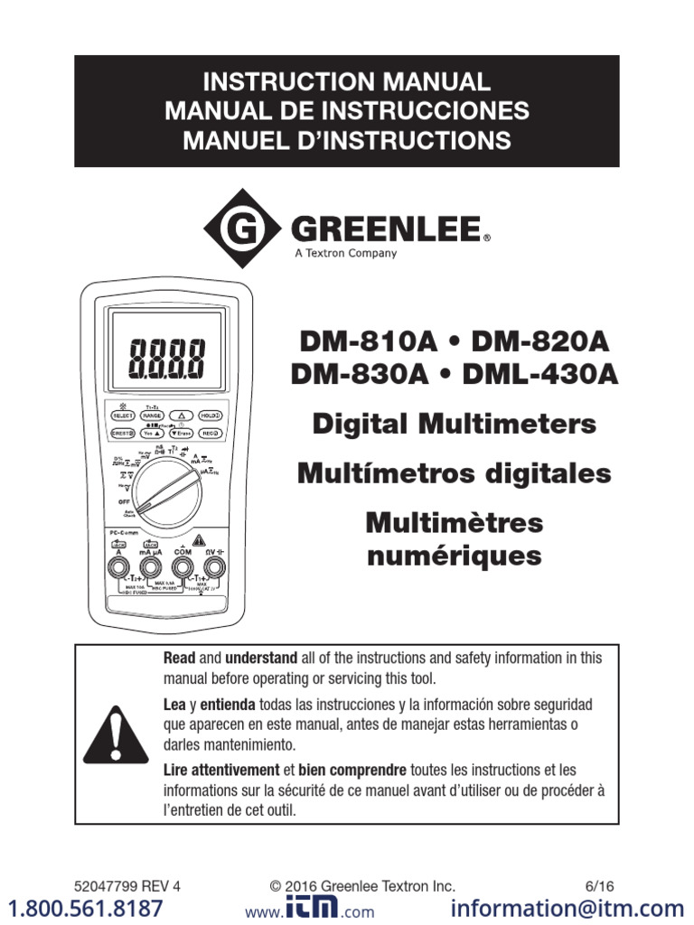 DM 830a Manual | PDF | Root Mean Square | Electrical Impedance