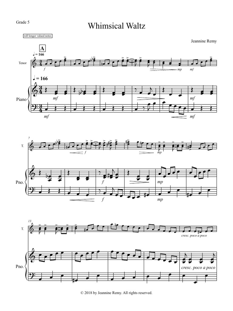 Steel Pan Grade 5 Whimsical Waltz-2 - Score and Parts | PDF