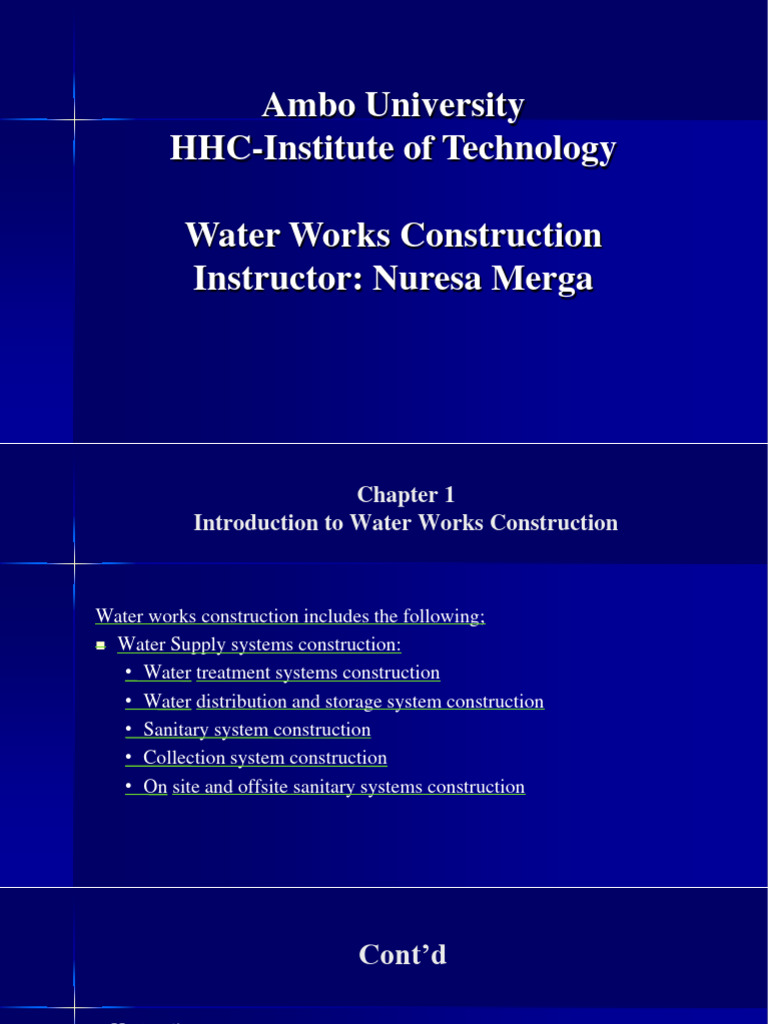 Water Works Construction Overview | PDF | Dam | Soil Mechanics