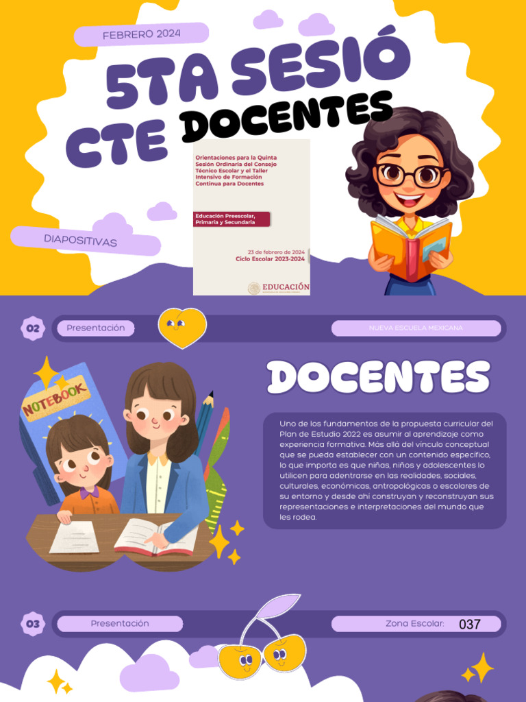Docentes Quinta Sesión Ordinaria De Cte Pdf Evaluación Enseñando
