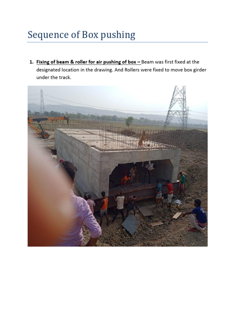 Sequence of Box Pushing at New Opening | PDF