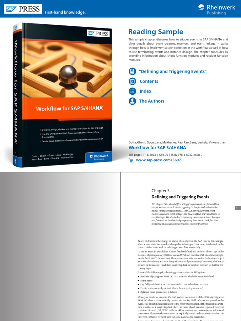 Workflow For Sap S4hana | PDF | Parameter (Computer Programming) | Object (Computer Science)