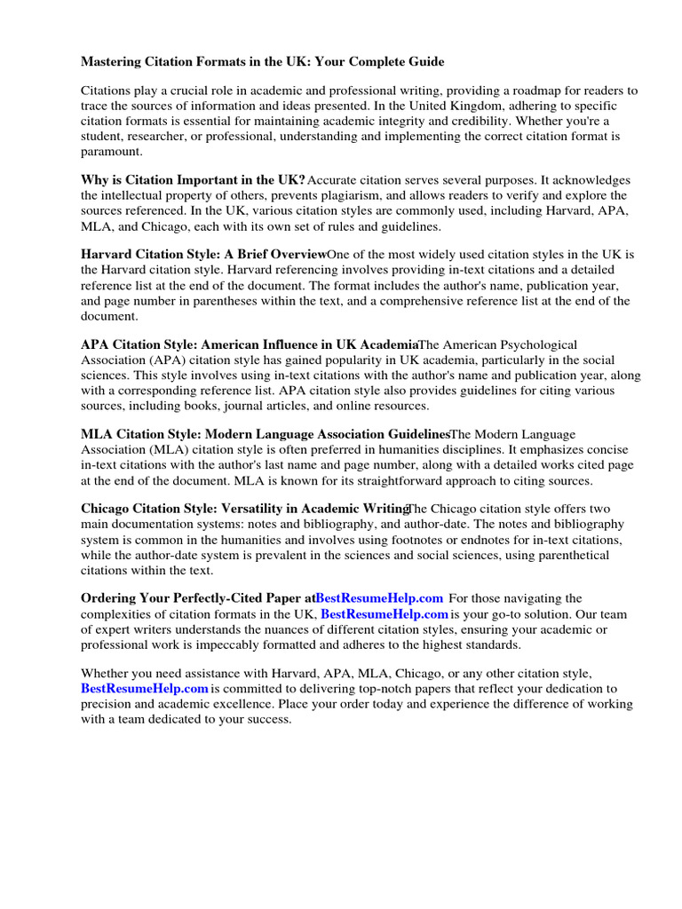 Citation Format Uk | PDF | Citation | Apa Style