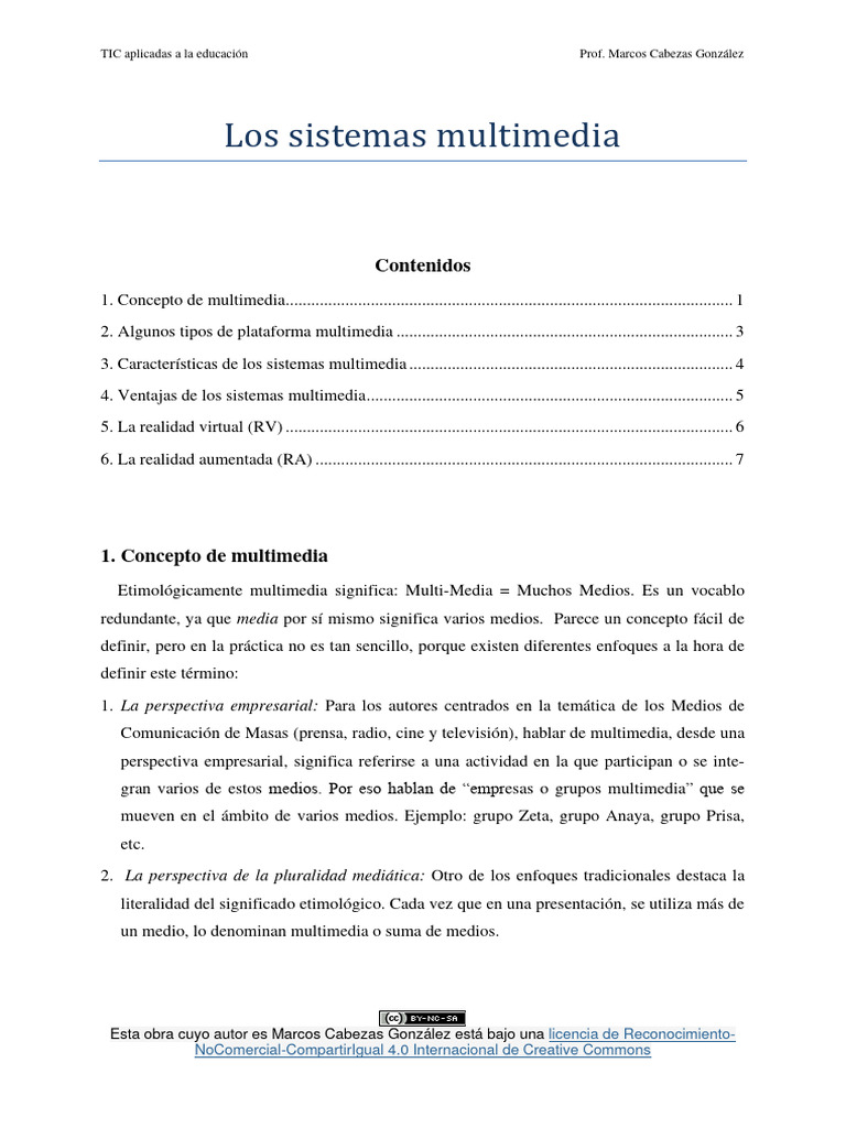 Definición y características de multimedia | PDF | Multimedia | Aprendizaje