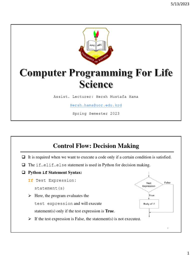 03 Control Statements | Download Free PDF | Software | Control Flow