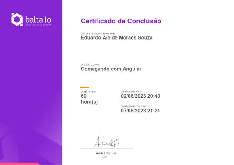 Certificado Angular | PDF