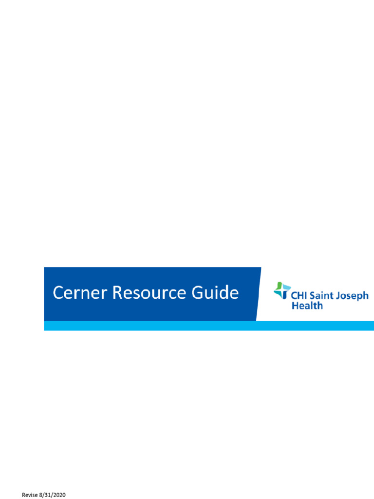 Cerner Resource Guide | PDF | Electrocardiography | Patient