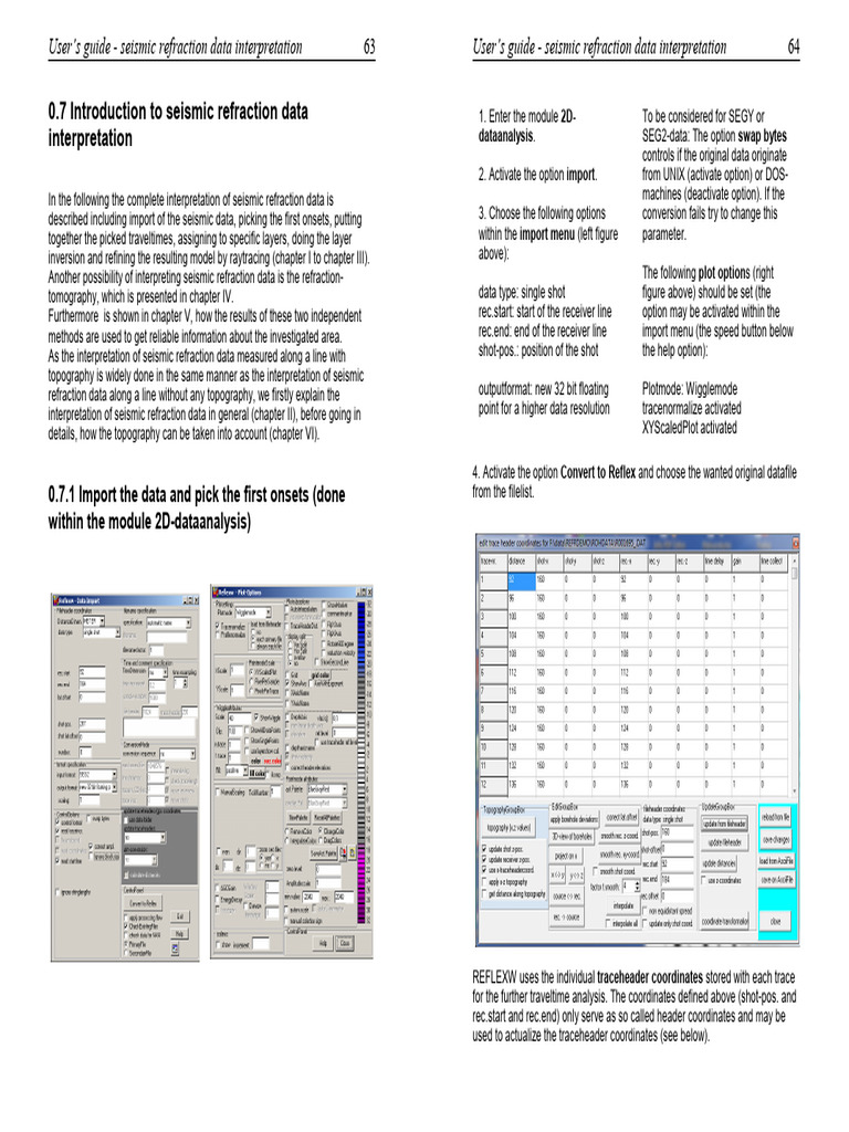 Reflexw Manual A4 booklet-TRS | PDF | Topography | Tomography