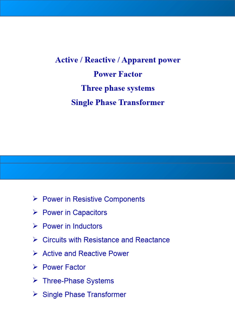 Power Power Factor Transformer | PDF | Ac Power | Transformer