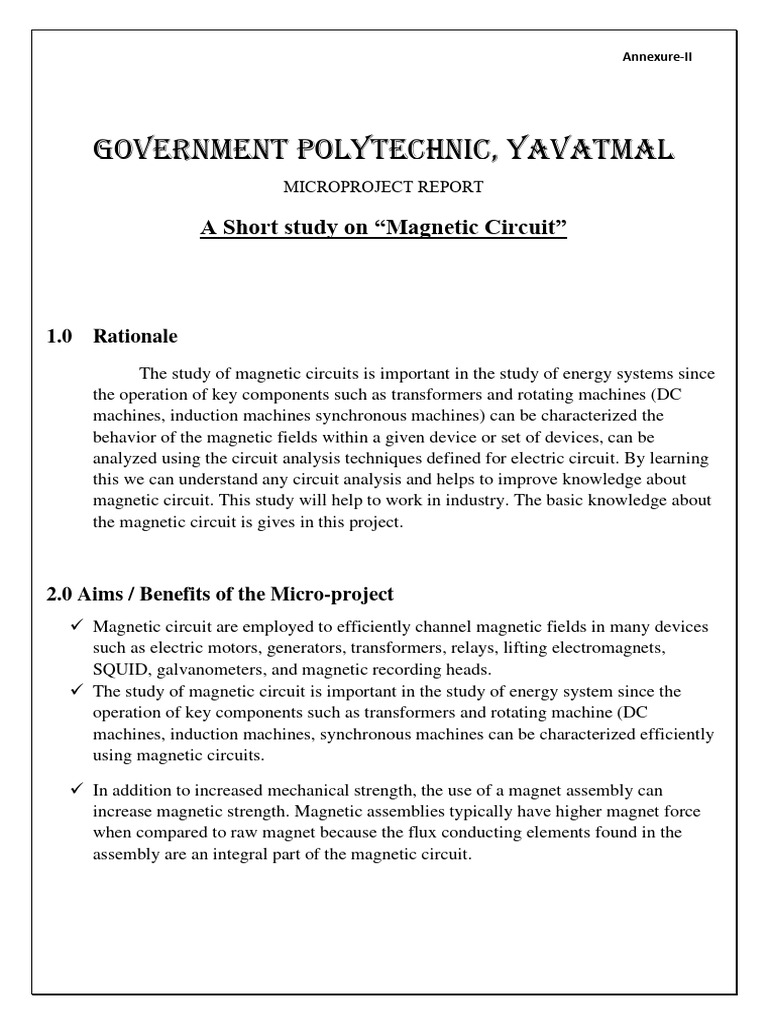 Eec Report Annexure-II | PDF | Electromagnetic Induction | Magnetic Field