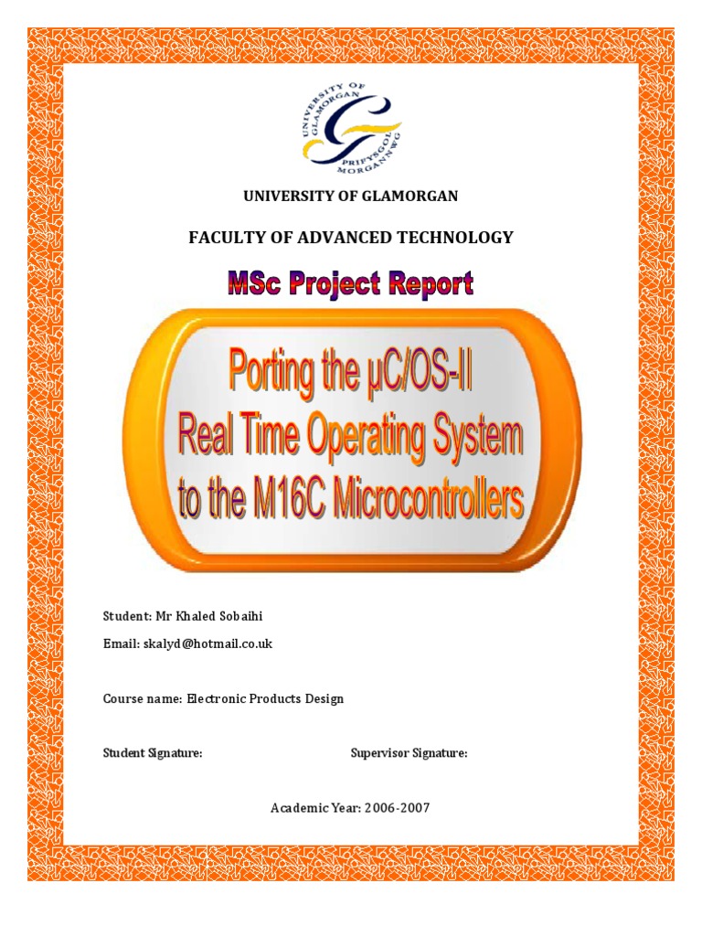 Porting The C-OS-II Real Time Operating System To The M16C Microcontrollers | PDF | Operating ...