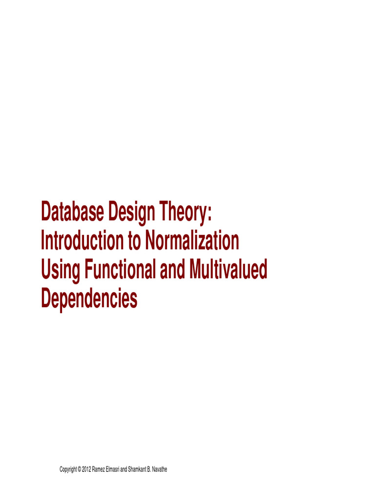 Normalization | PDF | Relational Model | Data Model