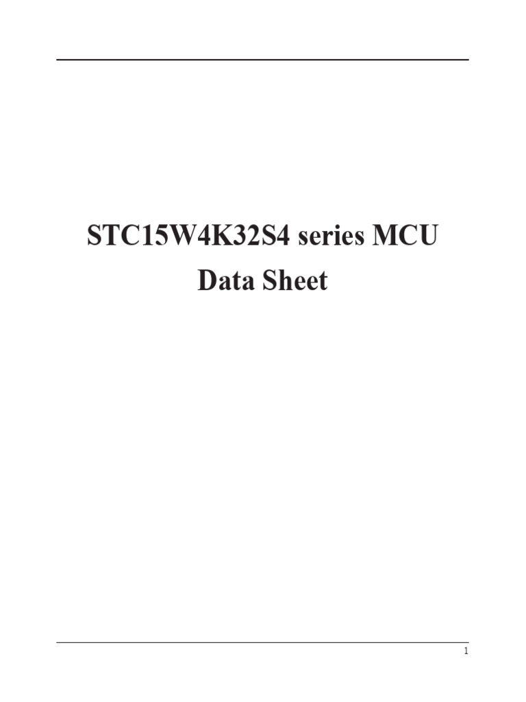 Stc15w4k32s4 en | PDF | Microcontroller | Random Access Memory