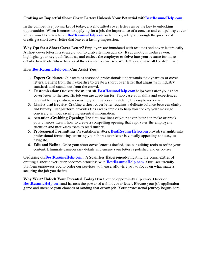 Short Cover Letter Template | PDF | Résumé | Http Cookie