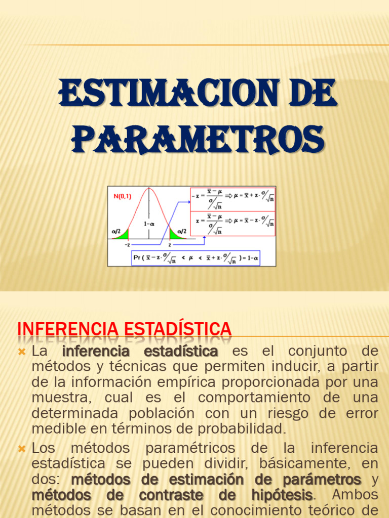 Estimacion de Parametros | PDF | Estimador | Teoría de la estimación