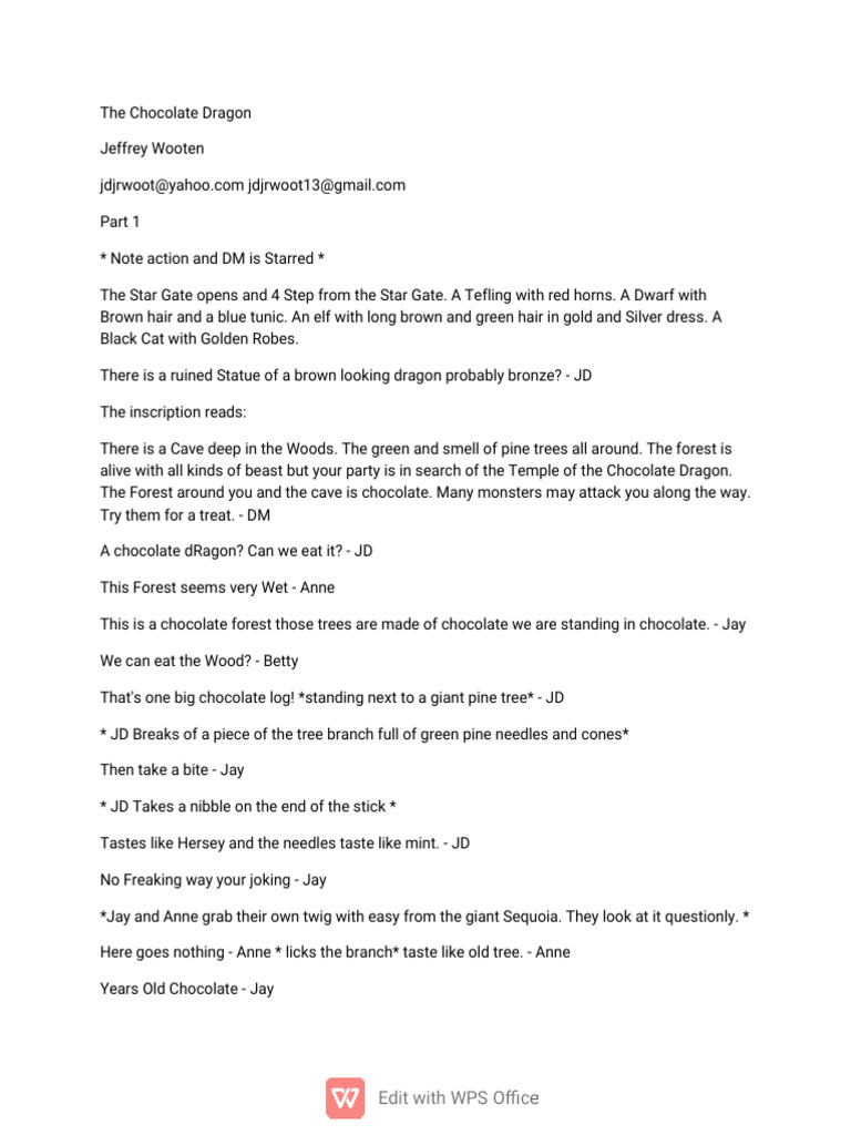 The Chocolate Dragon | PDF | Pine | Dragon