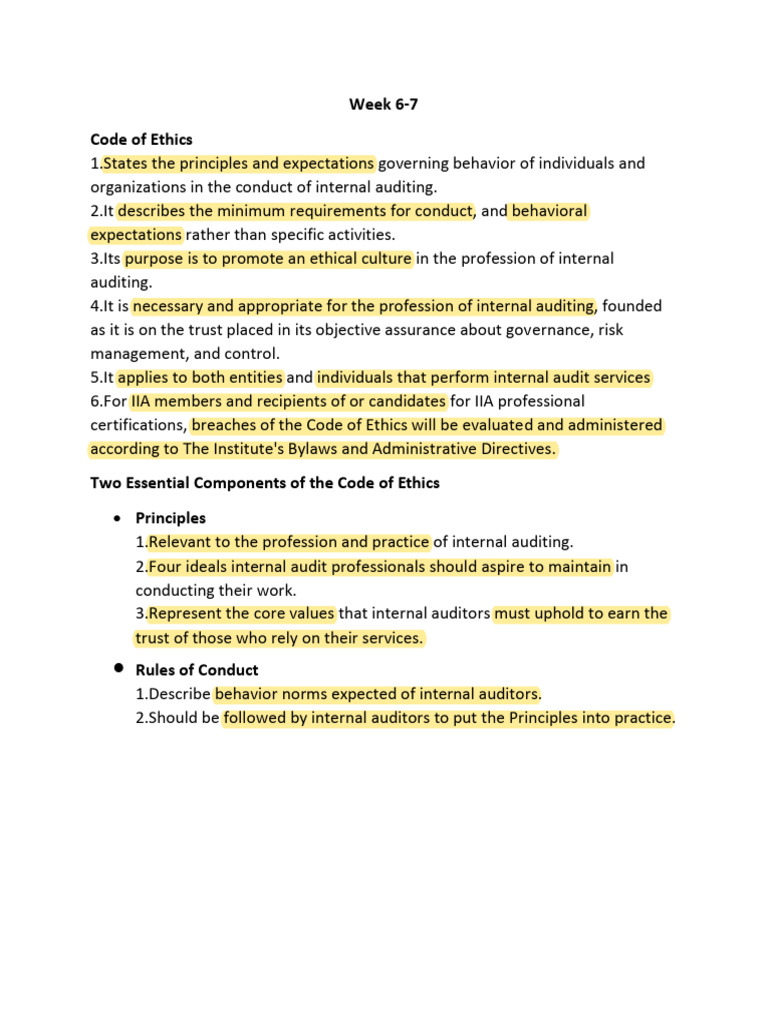 week6-7 | PDF | Internal Audit | Audit