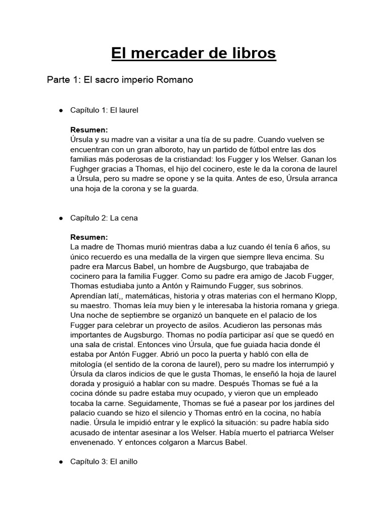 El Mercader de Libros Resumenes Primeros 7 Capítulos | PDF