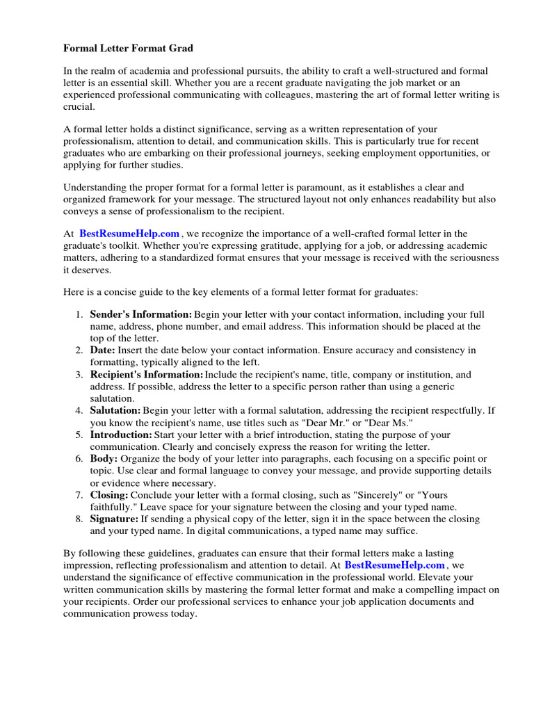 Formal Letter Format Grade 10 | PDF | Communication | Question