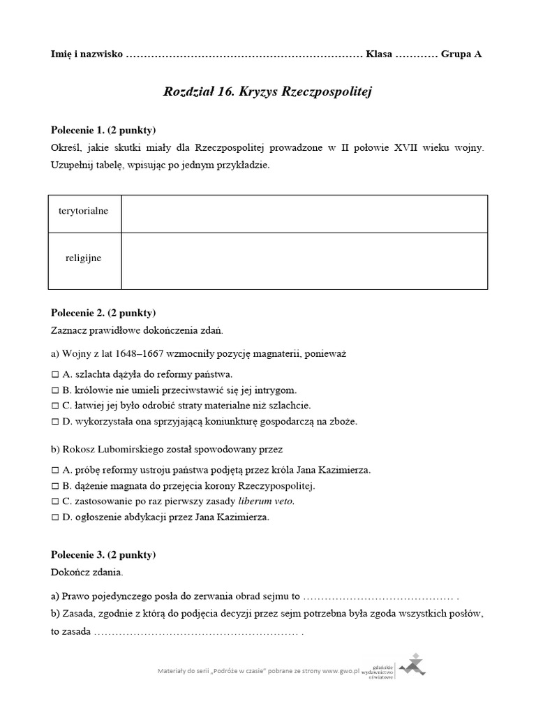 16 Cwiczenia Powtorzeniowe PDF 2 | PDF