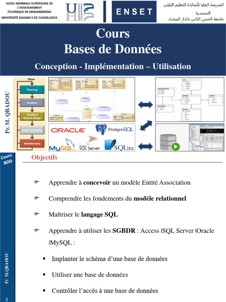 Bases de Données : Conception et SQL | PDF | Bases de données | Base de ...