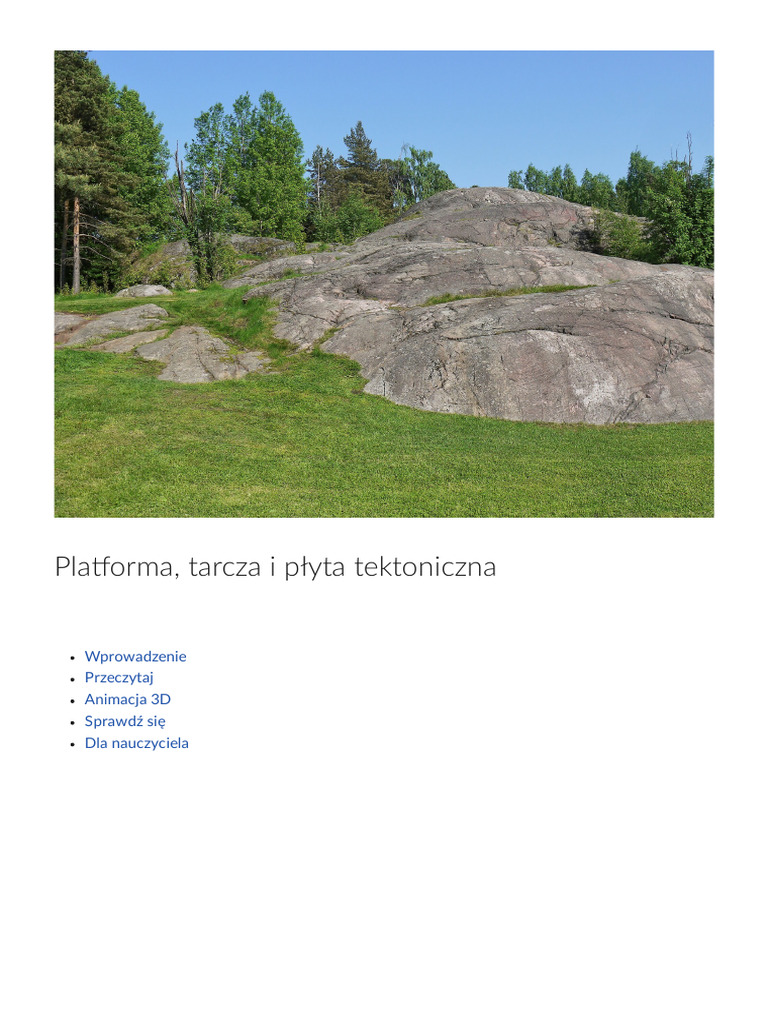 Platforma Tarcza I Plyta Tektoniczna | PDF