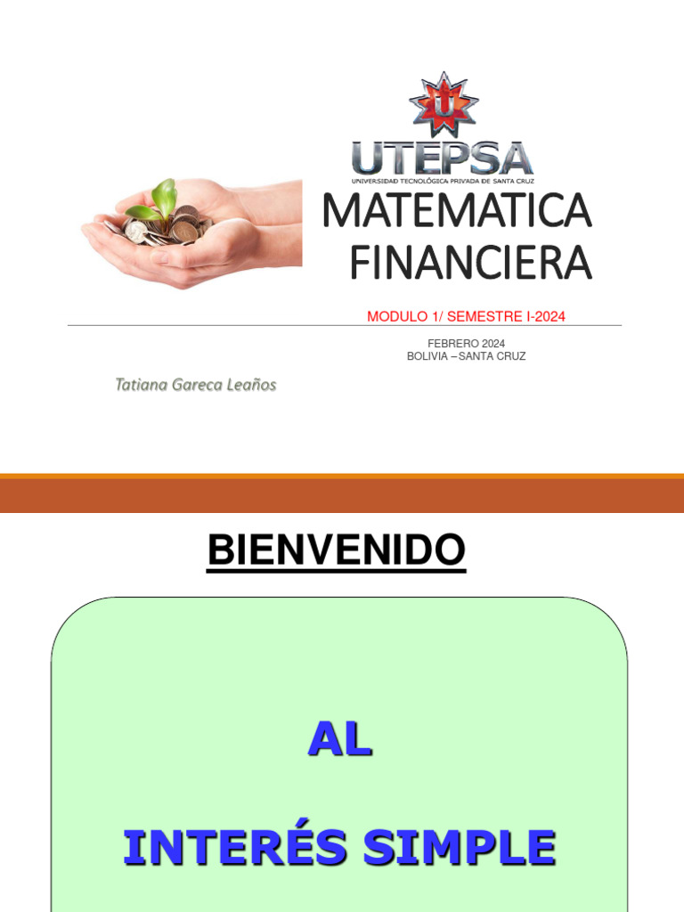 Unidad Nª2_interes Simple | PDF | Interés | Tasas de interés