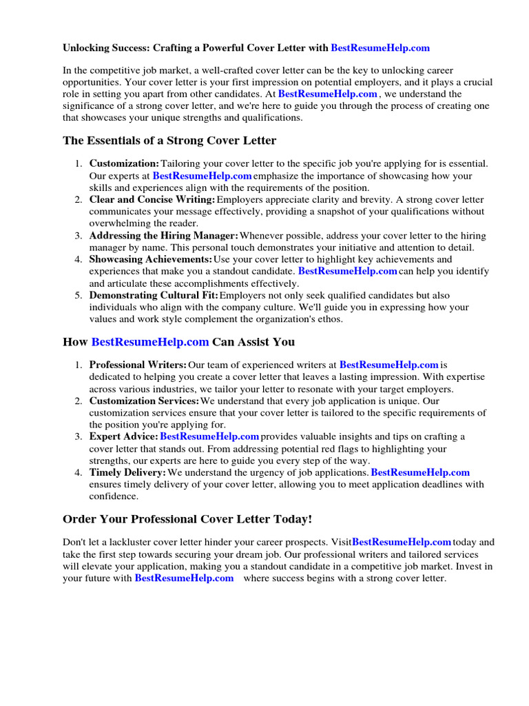 Crafting a Winning Cover Letter Guide | PDF | Employment | Artificial ...