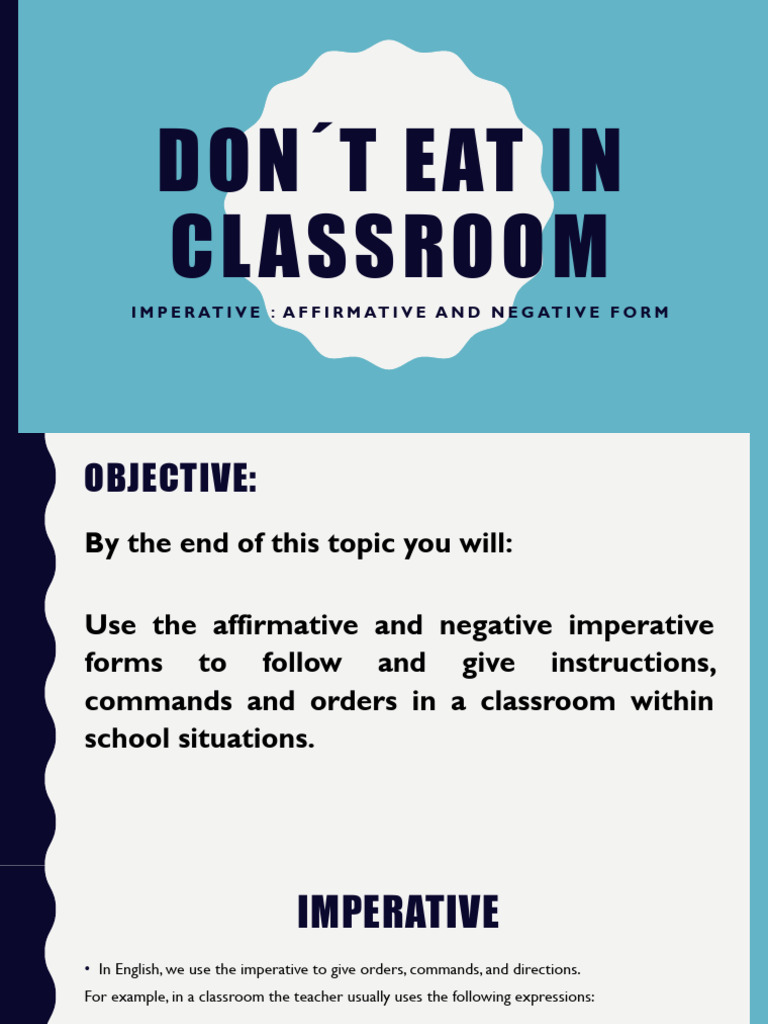 Classroom Imperative Usage Guide | PDF