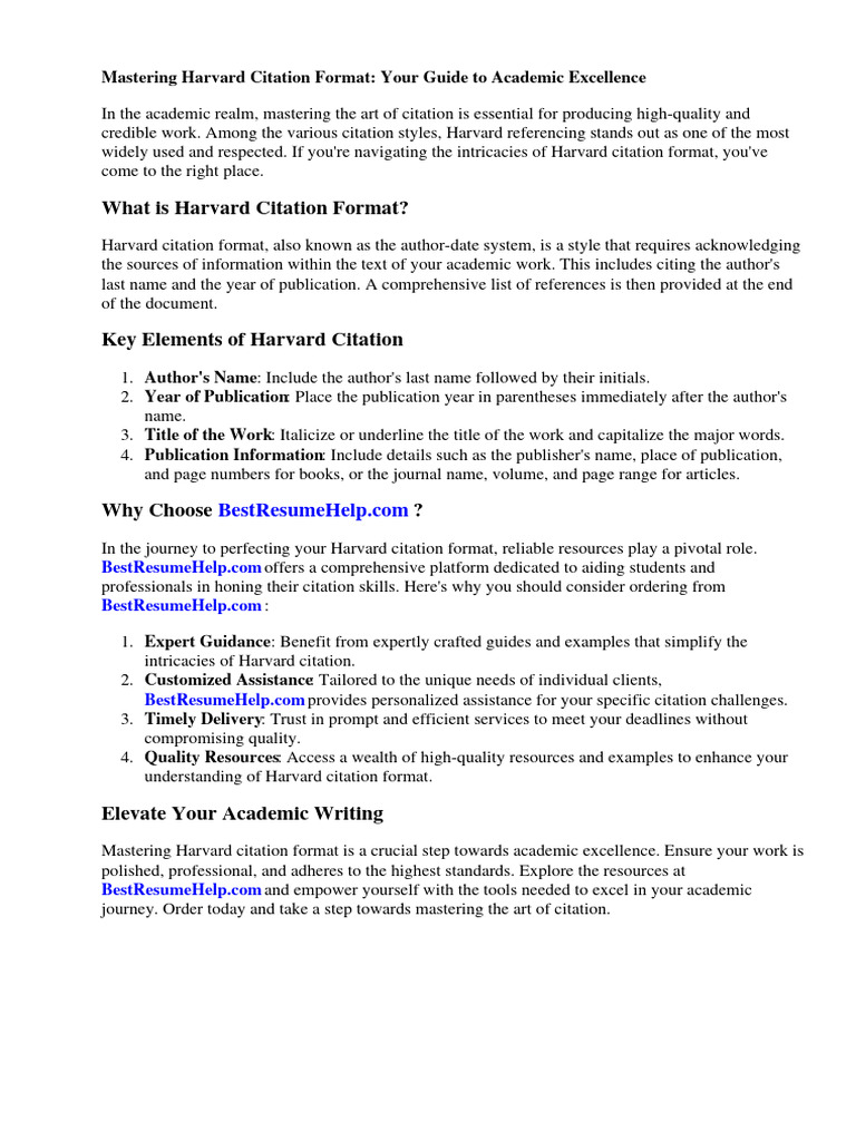 Citation Format Harvard | PDF | Citation | Writing