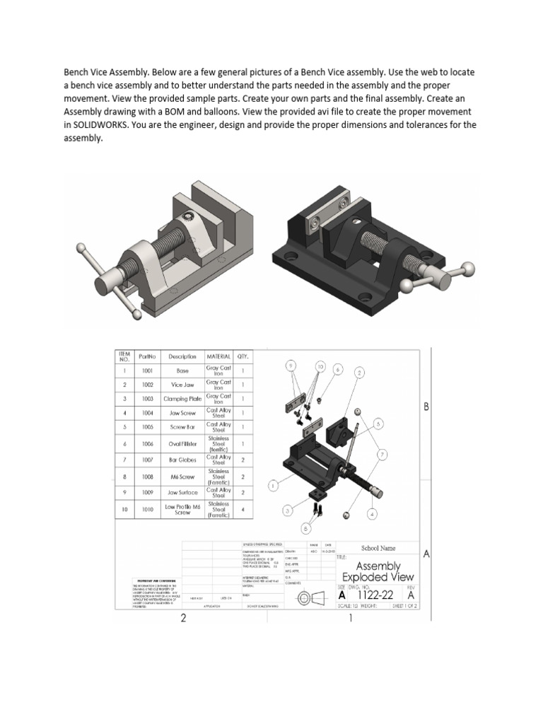 Bench Vice Assembly | PDF