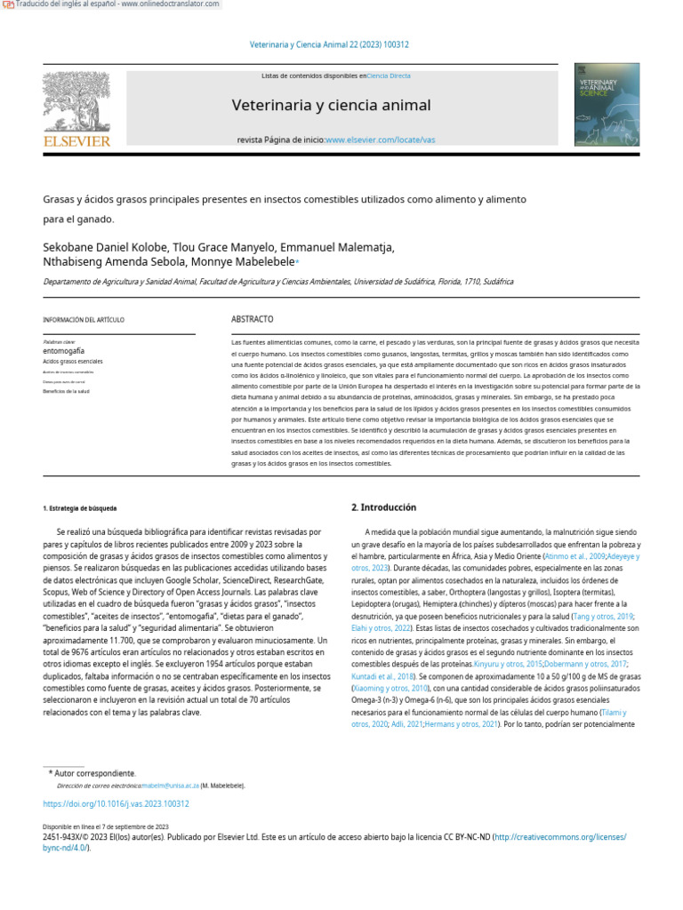 Fats and Major Fatty Acids Present in Edible Insects Utilised As Food ...