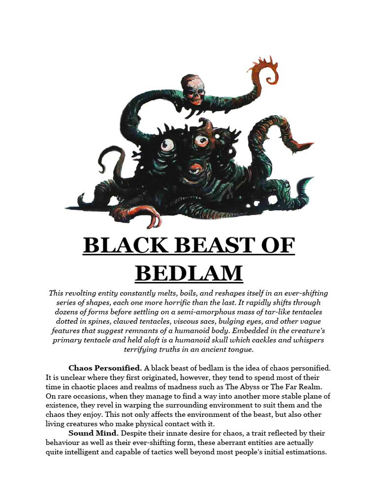 Black Beast of Bedlam | PDF