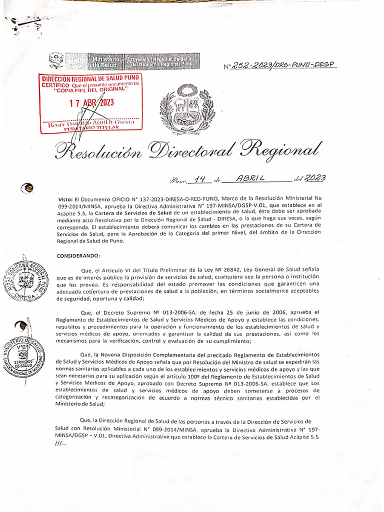 Resol. Cartera de Servicio Juncal | PDF