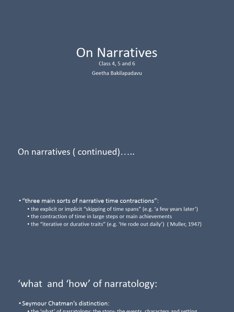 Class 4,5 and 6-On Narratives | PDF | Narration | Plot (Narrative)