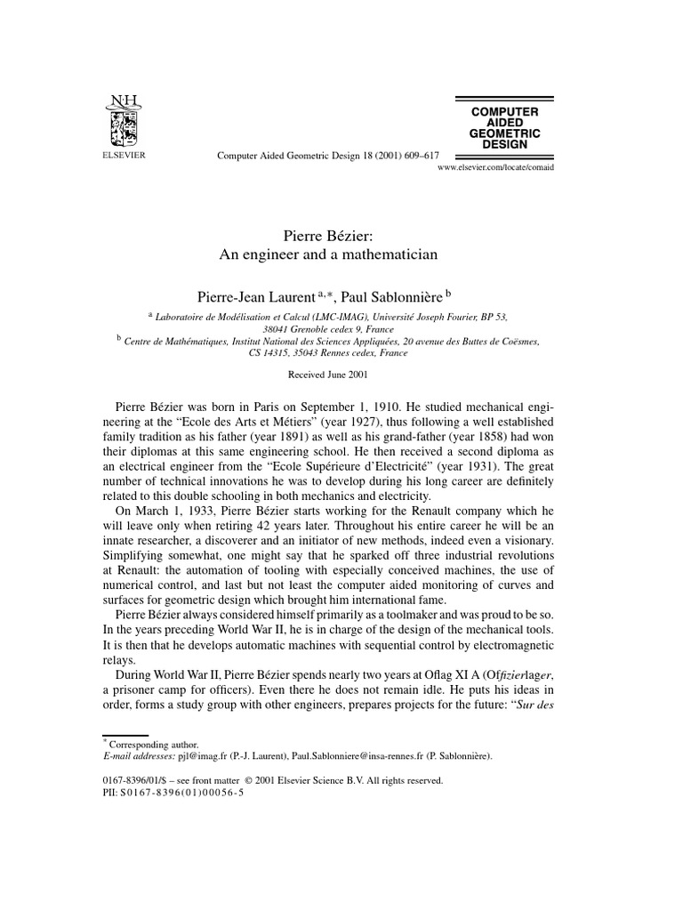 Pierre Bergie - Mathematician | PDF | Geometry | Mathematics