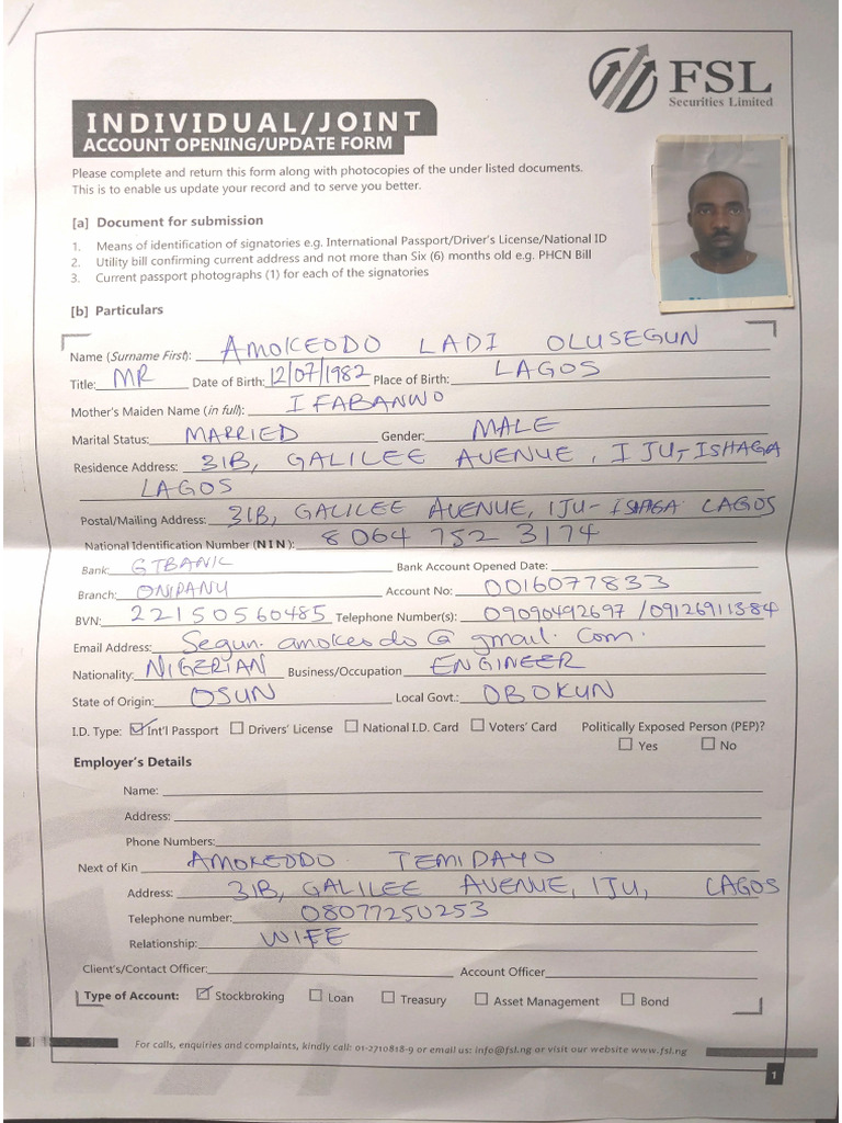 Stock Form Fls | PDF