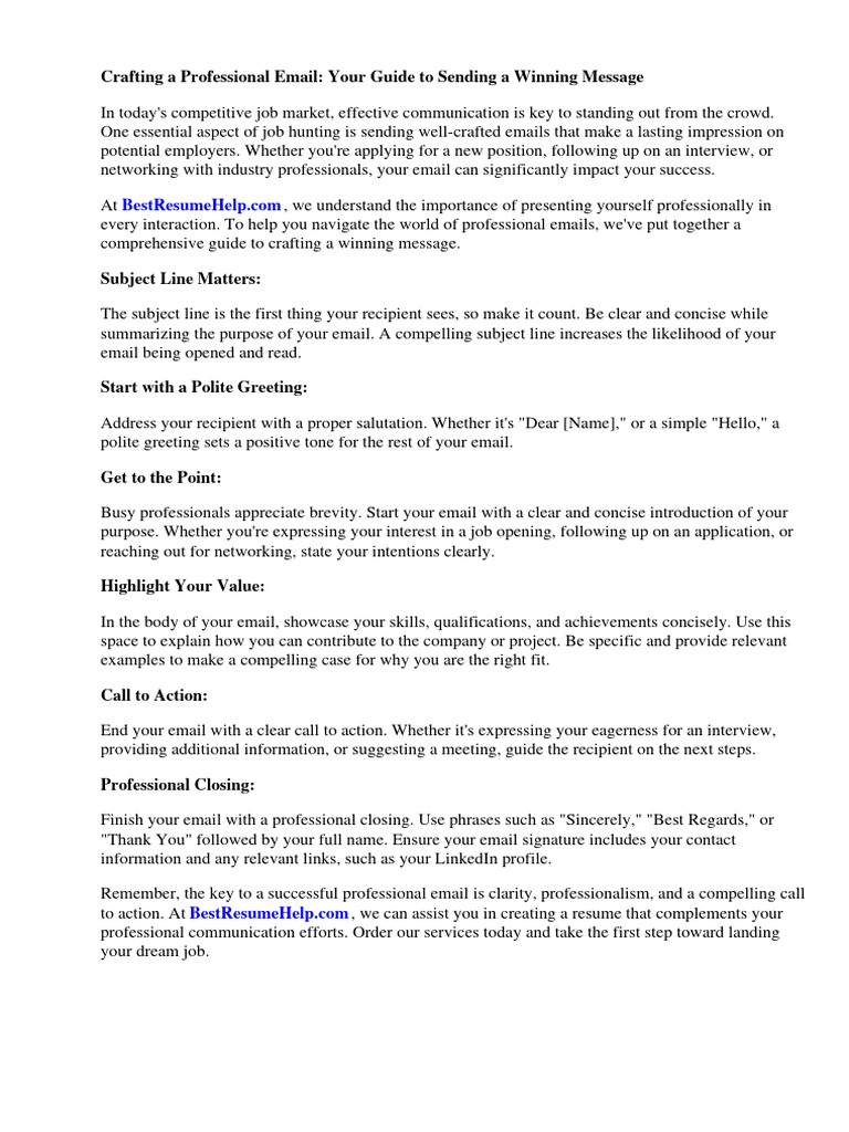 Sample Email For Sending Resume | PDF | Résumé | Linked In