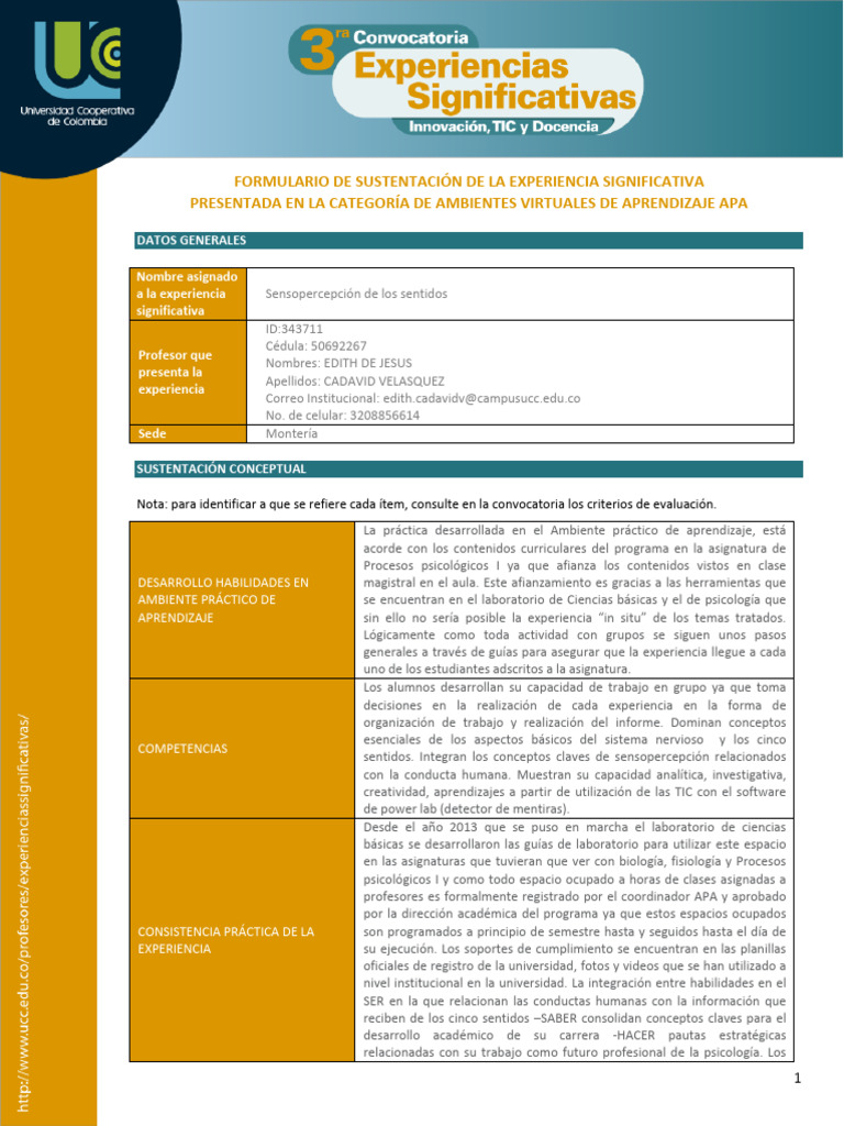 2 Sensopercepcion Sentidos | PDF | Sicología | Experiencia