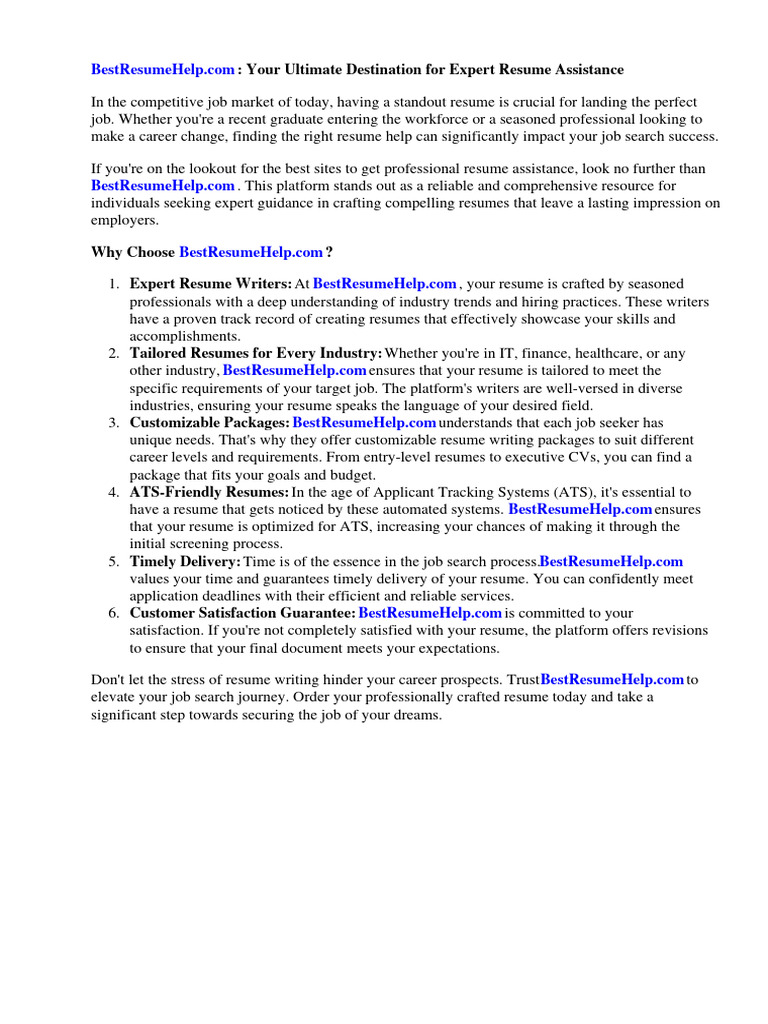 Resume Help for Job Seekers | PDF | Résumé | Recruitment