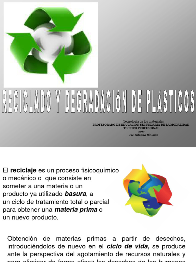 Recicledo Plasticos | PDF | El plastico | Reciclaje