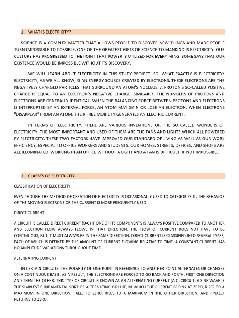 RSW 1 - Bu 2 | PDF | Electricity | Electric Current
