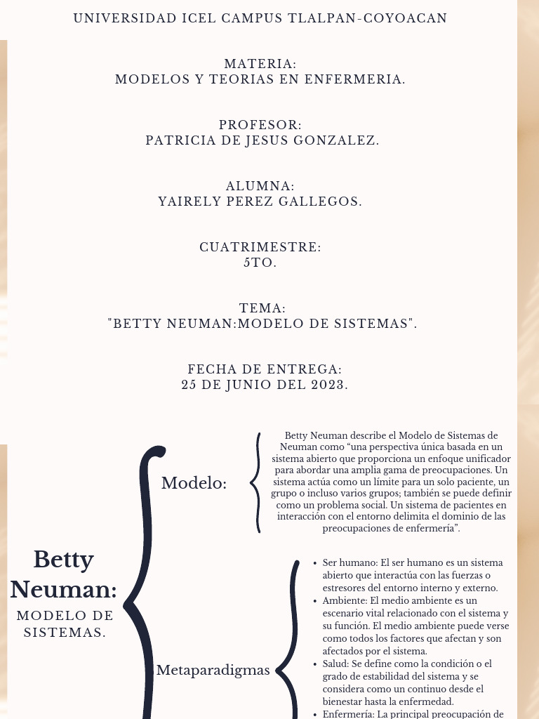 Modelo de Sistemas de Betty Neuman | PDF | Estrés (biología) | Enfermería